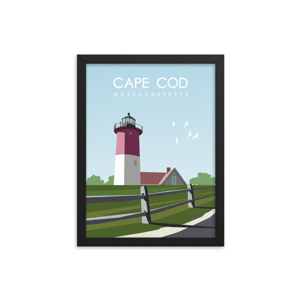 Cape Cod Lighthouse Framed Poster, Cape Cod Lighthouse Poster, Cape Cod ...