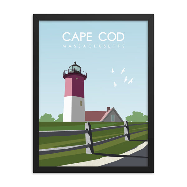 Cape Cod Lighthouse Framed Poster, Cape Cod Lighthouse Poster, Cape Cod ...