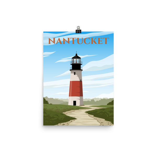Nantucket Lighthouse Poster, Nantucket Posters, Nantucket Wall Art ...