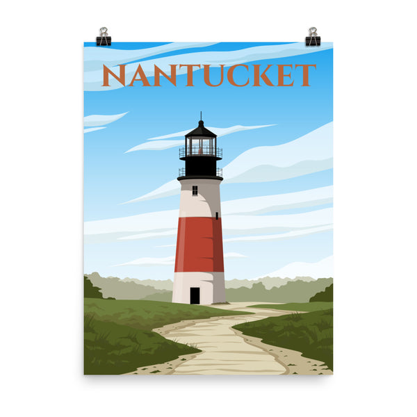 Nantucket Lighthouse Poster, Nantucket Posters, Nantucket Wall Art ...